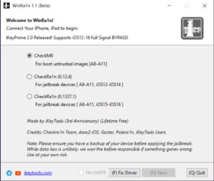 WinRa1n 1.1 WINDOWS JAILBREAK IOS 12-16 FREE - FRP GODS
